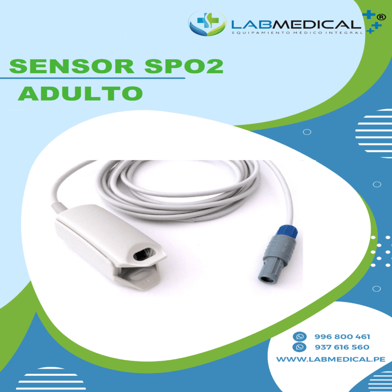SENSOR SPO2 ADULTO PARA MONITOR DE PACIENTE – LABMEDICAL